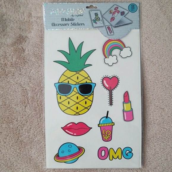 Accessories | Cute Pinapple Rainbow Omg Decal Stickers | Poshmark